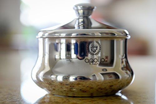 Shaving Bowl By Apollo - Elegant Stainless Steel Shaving Mug with Lid ...